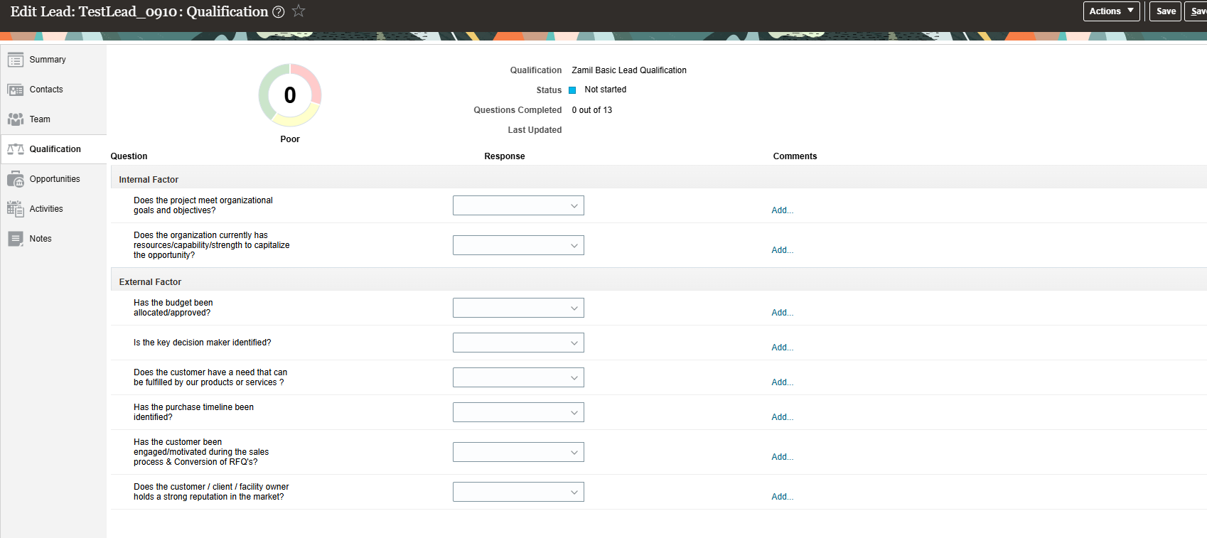 Lead qualification template for redwood sales — Cloud Customer Connect
