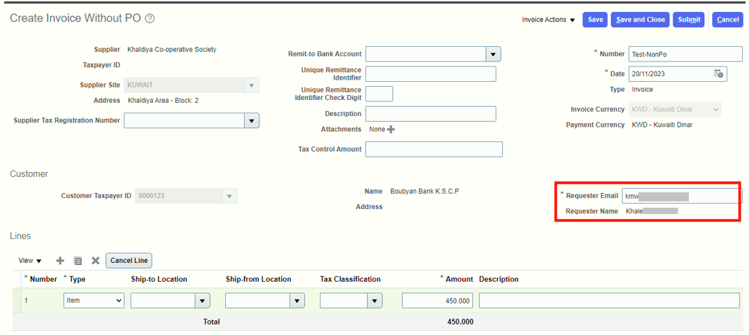Requester Doesnt Receive Notification For Non Purchase Order Invoice — Cloud Customer Connect