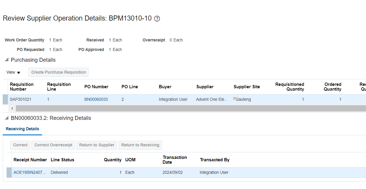 How to reverse a OSP PO receipt in oracle Fusion Cloud? — Cloud ...