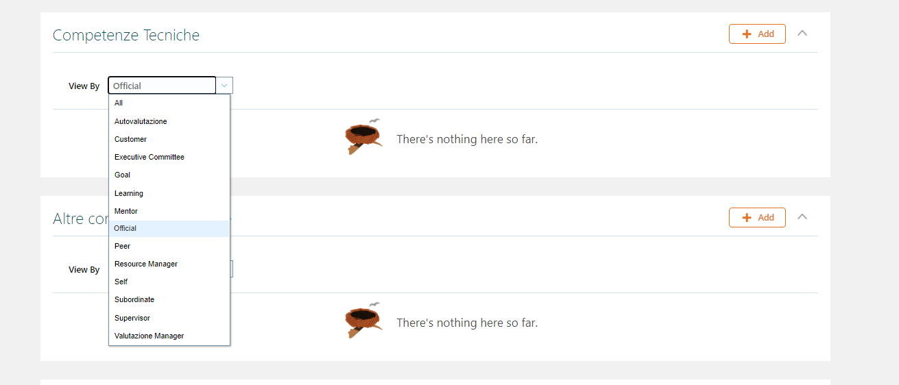 How to change labels on "view by" dropdown list in Competency Section? — Cloud Customer Connect