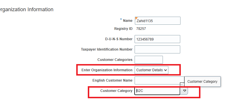Update Organization Profile DFF using API — Cloud Customer Connect