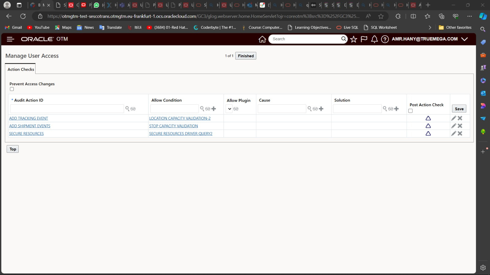How to add Action check on Secure resources — Cloud Customer Connect