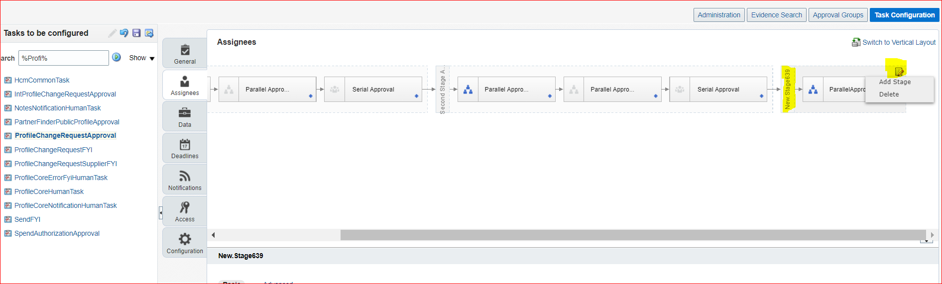 How to change a stage name in BPM worklist assignee stages? — Cloud Customer Connect