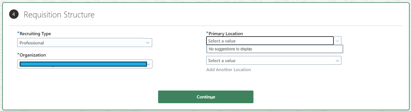 Why I Cant Find Values In The Primary Location Field When I Create Job Requisition — Cloud