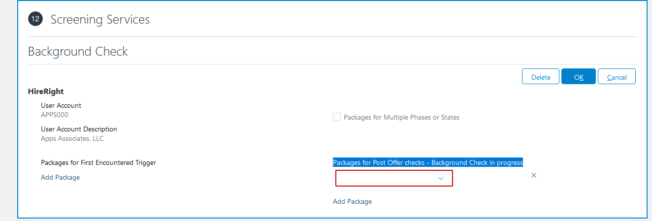 Is There A Way We Can Make Add Package Mandatory In The Screening Service Section In Add