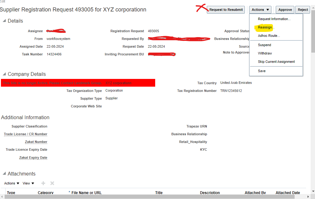 Can we provide "Reassign" option to specific users in BPM workflow task — Cloud Customer Connect