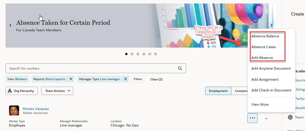Absence Non Redwood Page Is Visible In Team Activity Center — Cloud Customer Connect