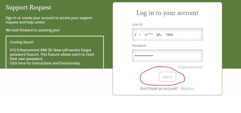Digital customer service DCS portal is showing 'Sign in' button as ...