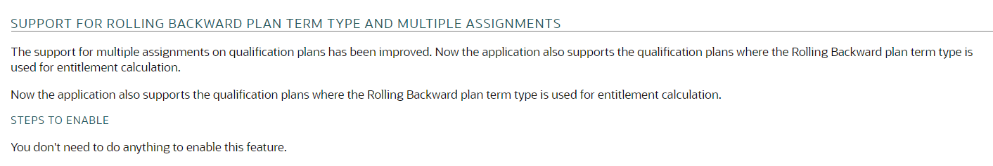 What's the Use Case of 23C Absence Management feature "SUPPORT FOR ...