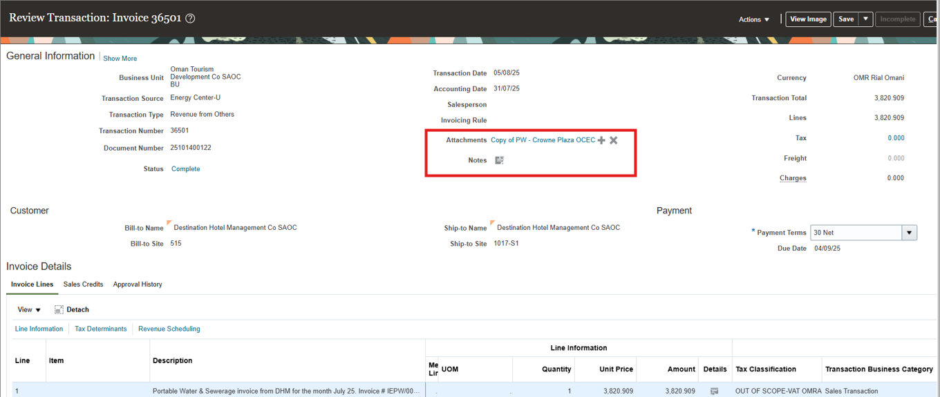 an the supporting documents be attached to the AR Invoice Voucher — Cloud Customer Connect