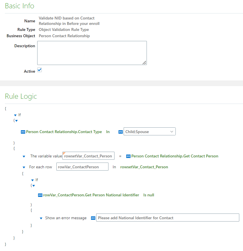 Validate Contact National Identifier in People to Cover page based on the Contact Relationship ...