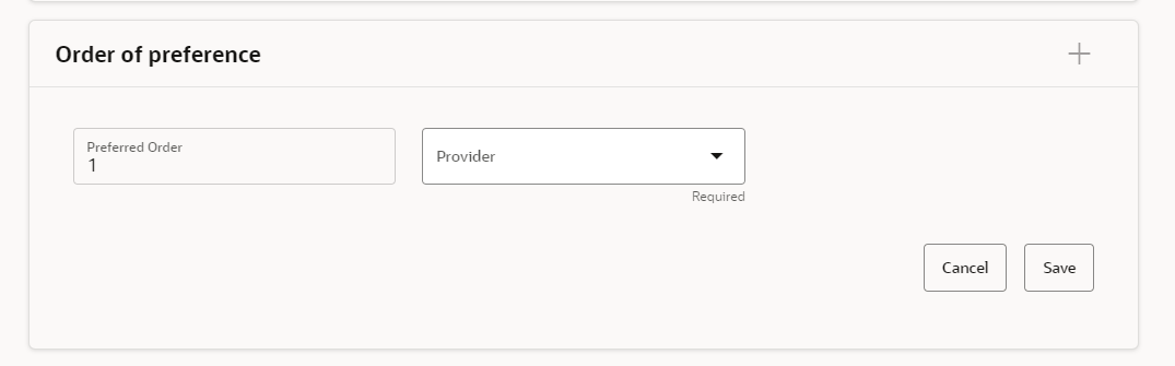 Hiding Order of preference section — Cloud Customer Connect