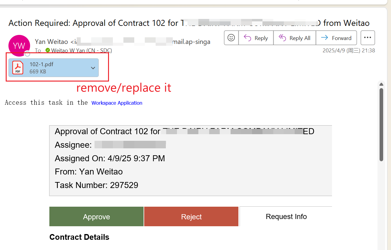 How To Remove Replace Contract Preview Attachment In Approval Email Notification — Cloud