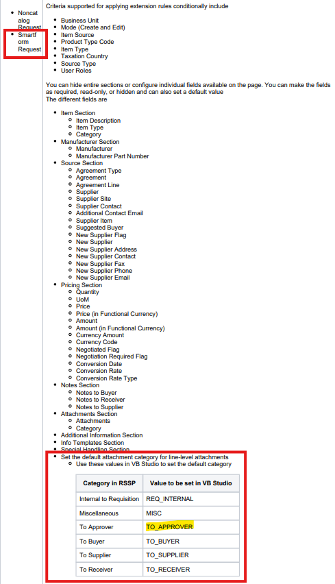 Defaulting attachment category from "Internal to Requisition" to "To ...