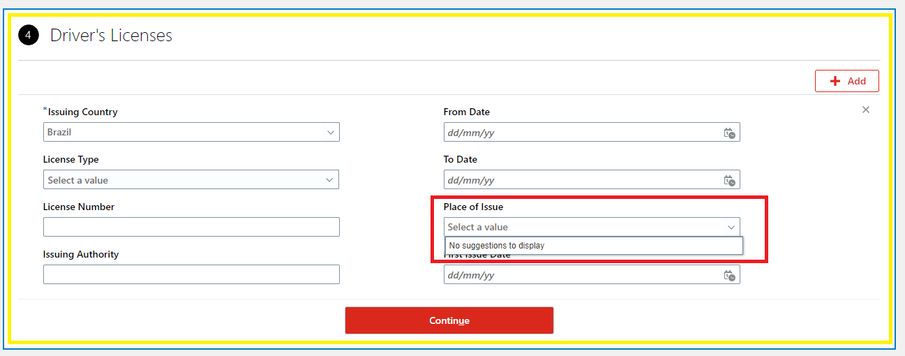 Brazil driver's license place of issue is a list of values — Cloud ...