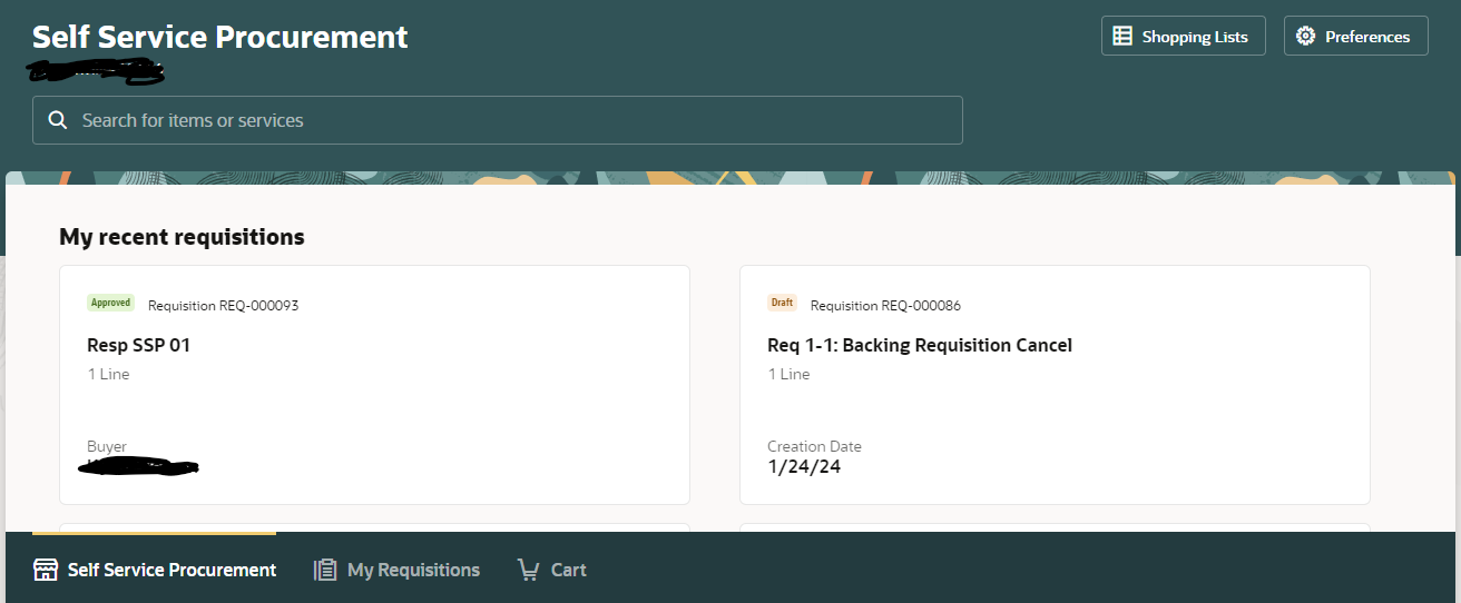 Requisitions Not Visible Under My Requisitions Tab Responsive Self Service Procurement