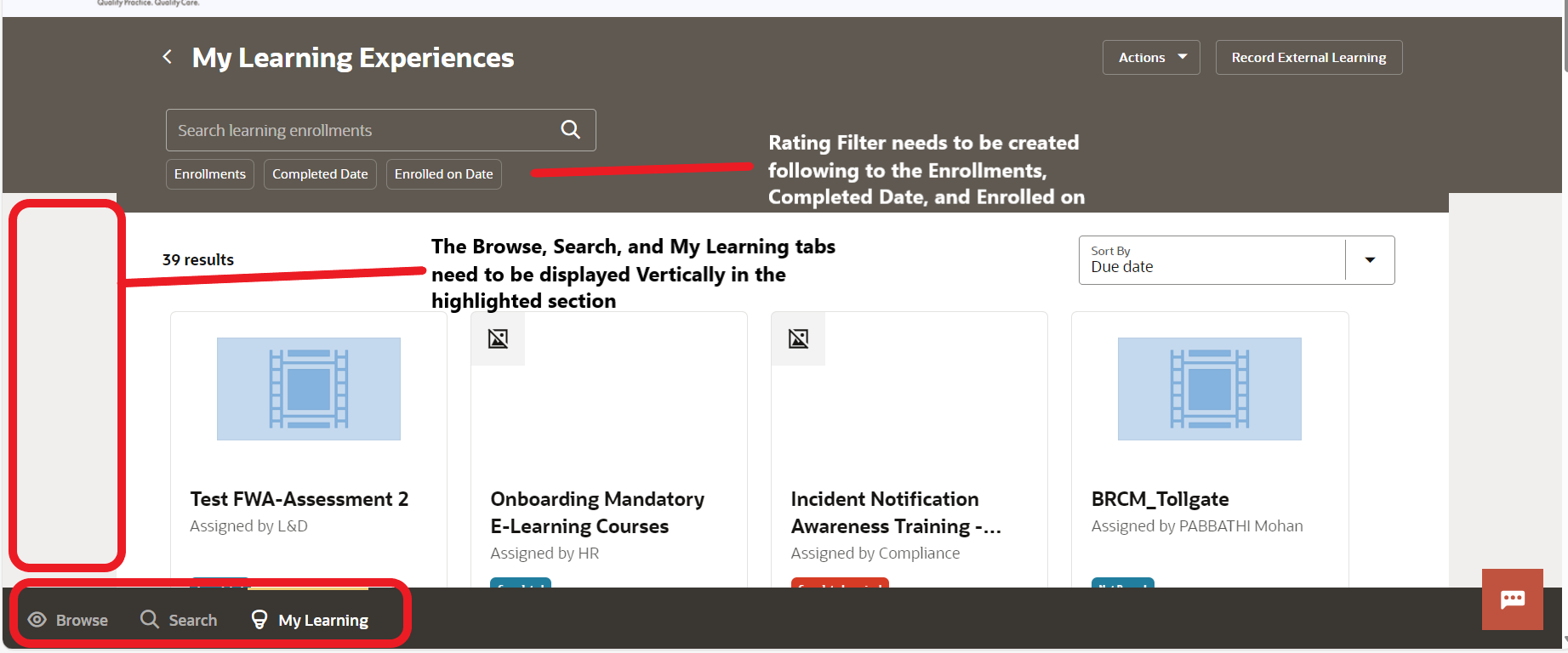 How to Rearrange the Browse, Search, and My Learning tabs bottom to ...