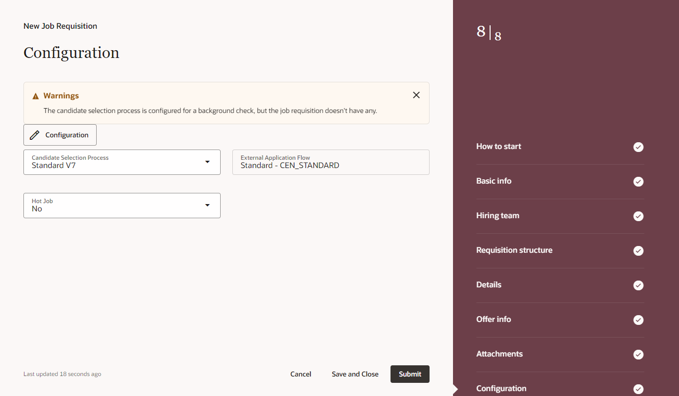 Redwood 25b Hiring Manager Unable To Submit Requisition — Cloud Customer Connect