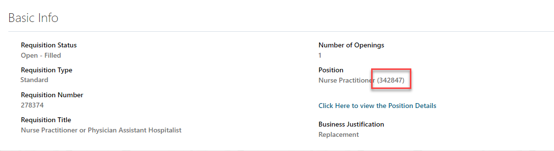 Redwood Position Number Is Missing In Redwood Ui Compared To Classic Ui — Cloud Customer Connect