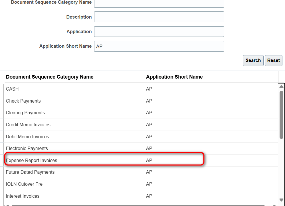 How to Use "Expense Report Invoices" Document Sequence Category — Cloud ...