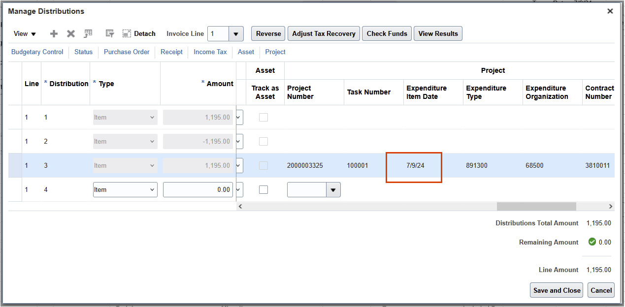 How do I update the EI date in the POET on an invoice when EI date is ...
