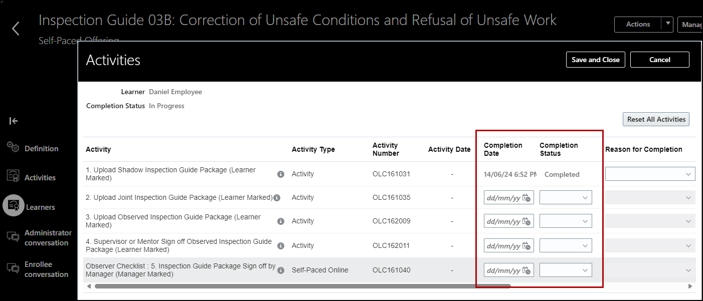 How To Join Activity Completion Data — Cloud Customer Connect