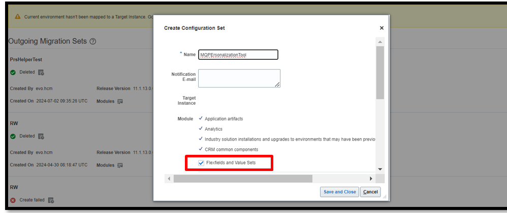 Impact of selecting Flexfields and value set option while creating ADF file for personalization ...