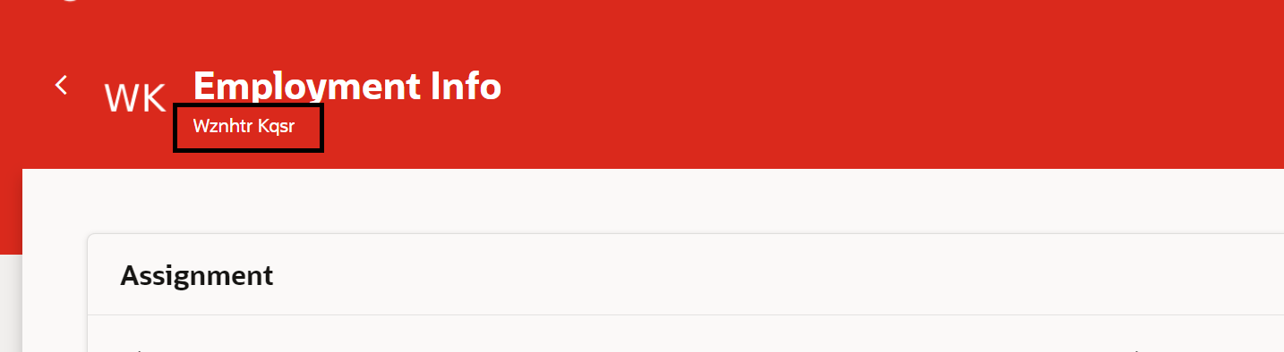 Customization In Redwood To Display Preferred Names And Assignment Number On Employment Info