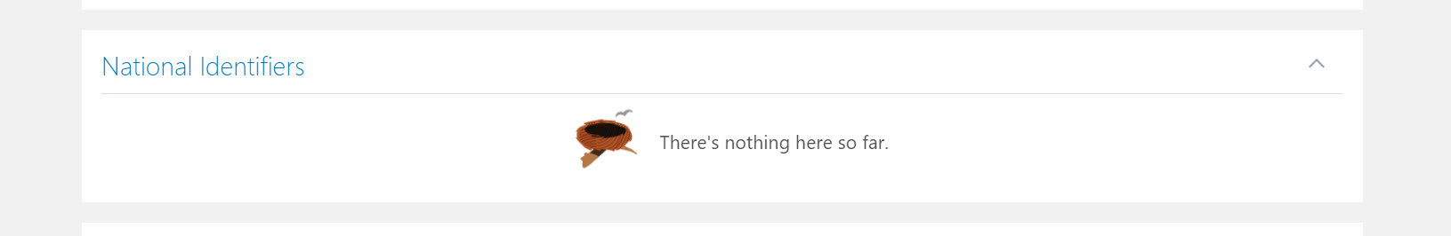 Add button is not visible on the National Identifier Details Section ...