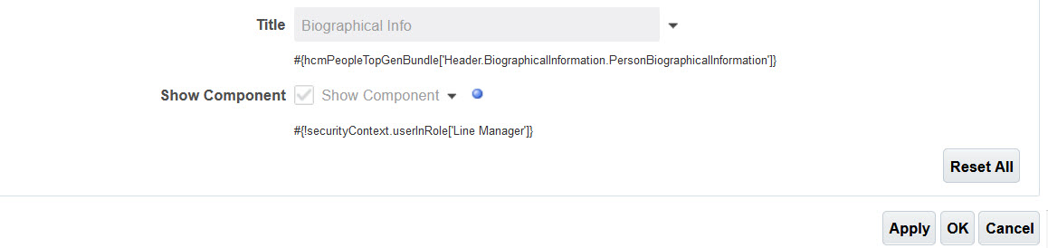 El Expression For Biographical Info To Hide Dff Field For Line Manager