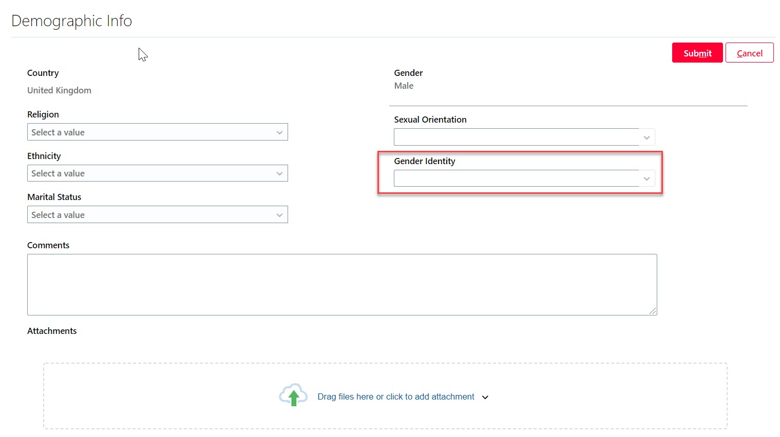 Change Personal Information Approval for Field Gender Identity in ESS ...
