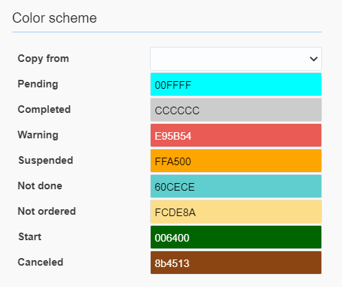 Font color for Activity Time View Label — Cloud Customer Connect