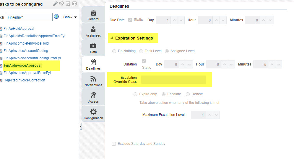 AP Invoice Approval Workflow - Escalation Override Class — Cloud Customer Connect