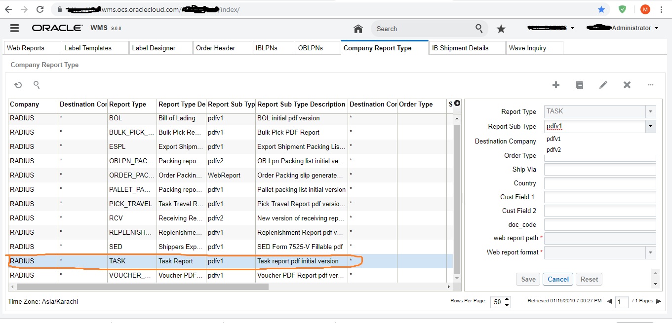 How to customize task reports in Wave inquiry UI (Oracle WMS Cloud) — Cloud Customer Connect