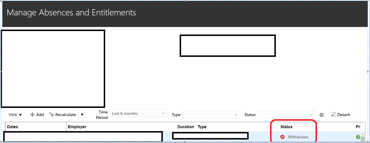 We need to know table which stores Absence Status — Cloud Customer Connect