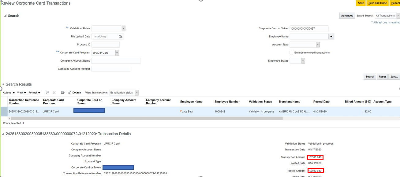 Unassigned Corporate Card Transactions — Cloud Customer Connect