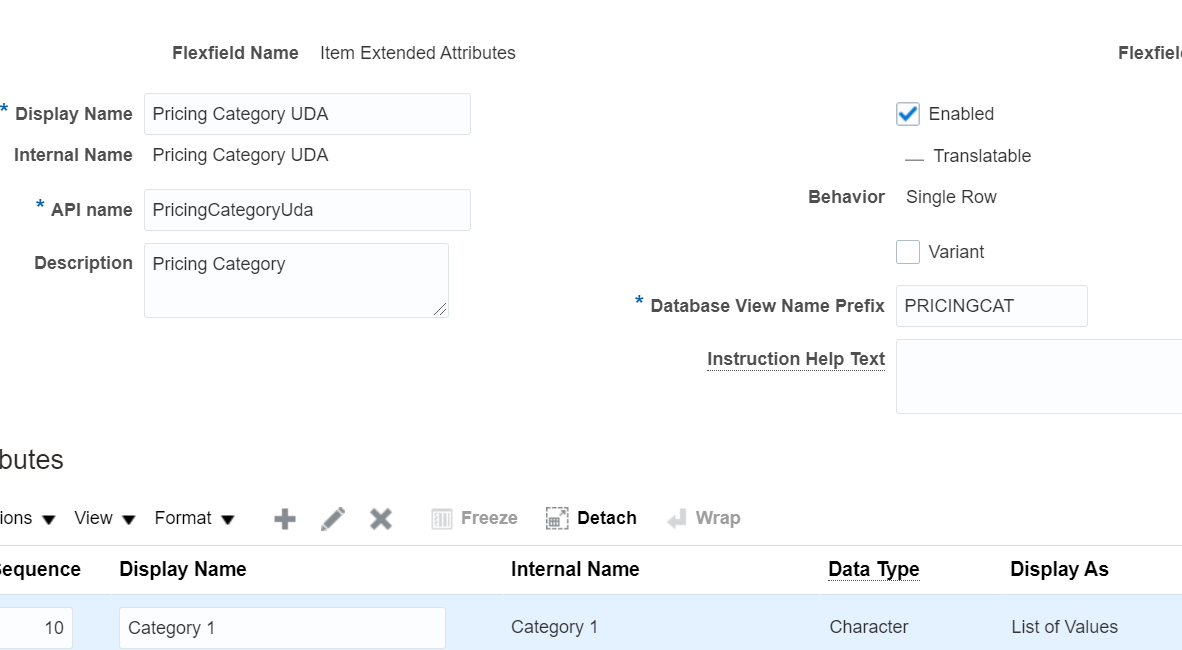 Item Upload FBDI template how to upload Item EFFs — Cloud Customer Connect