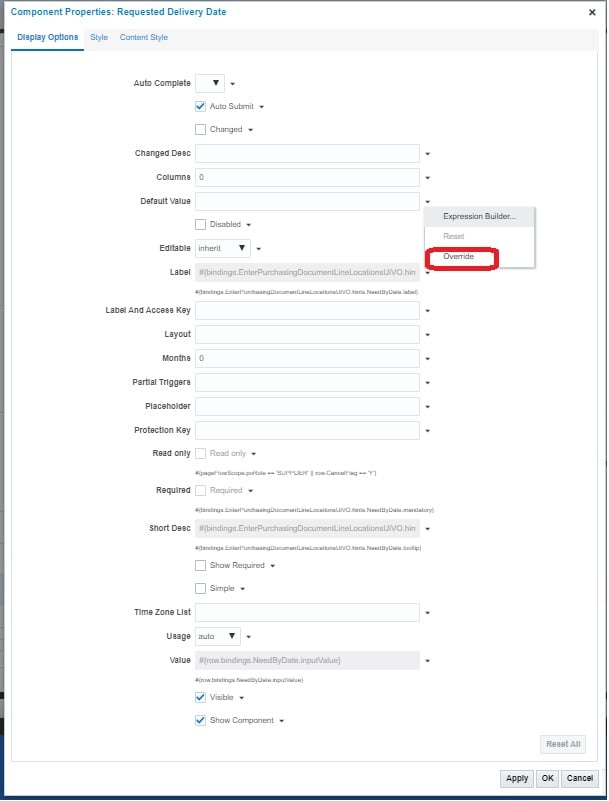 How to default a value in a field using Page Composer Personalization — Cloud Customer Connect