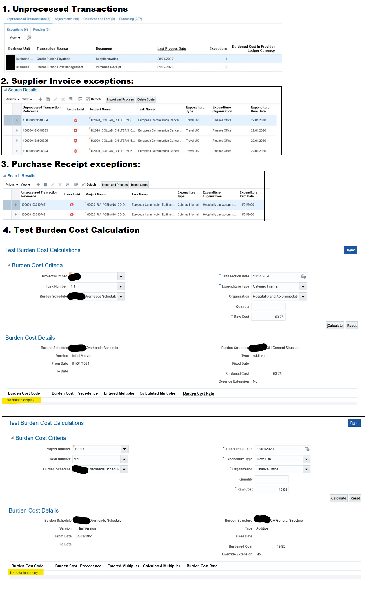 Unprocessed Cost Transactions - holding up PROD month end - how to process? — Cloud Customer Connect