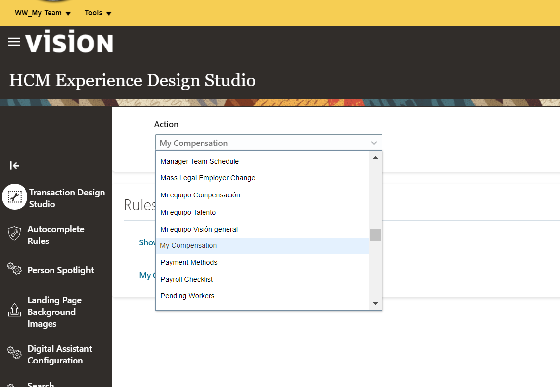 How to configure My Team in Transaction Design Studio for new features ...