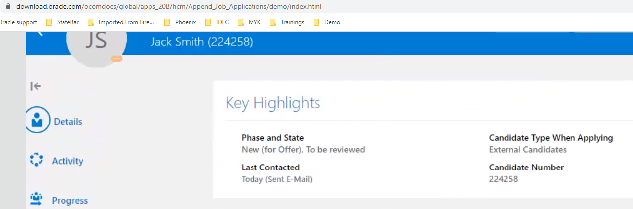 Candidate Number/Candidate ID in ORC — Cloud Customer Connect