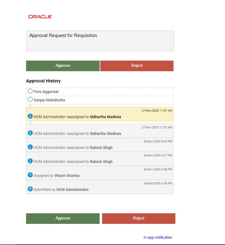 Job requisition approval notification is appearing blank after ...