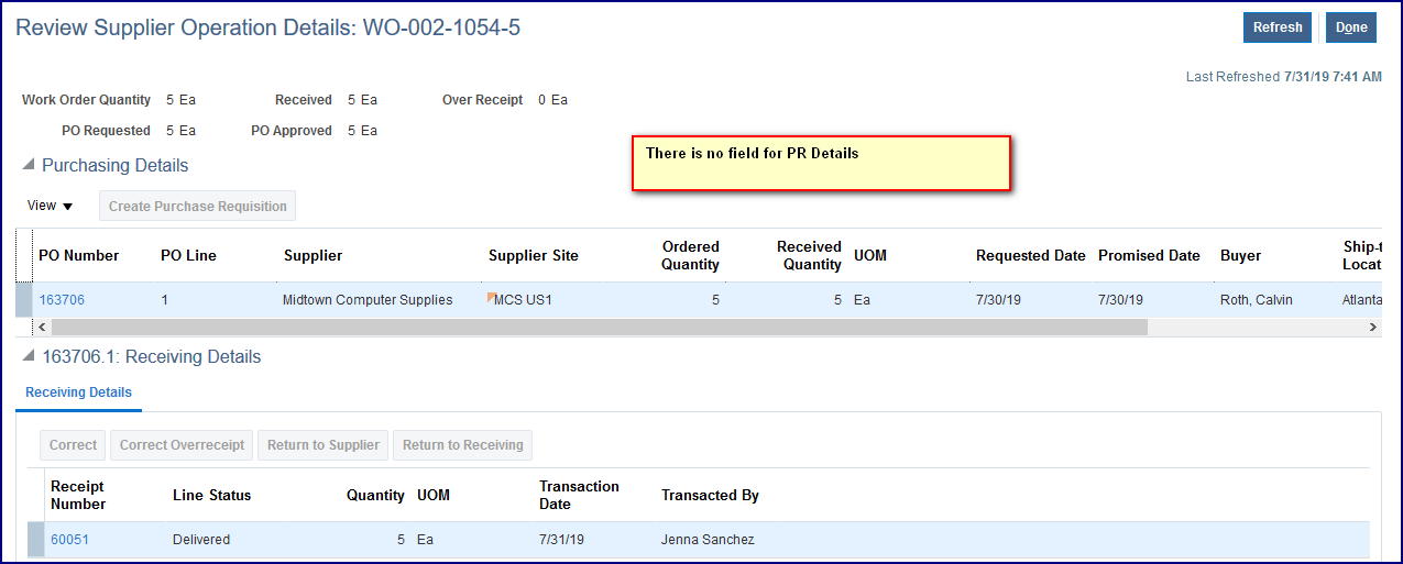 How to see the OSP PR Number from Work Order Level. — Cloud Customer ...