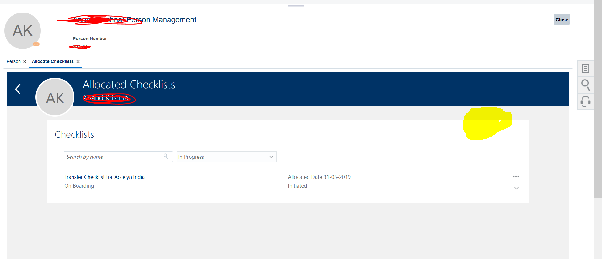 Unable To See ADD Button On Allocate Checklist Page Cloud Customer