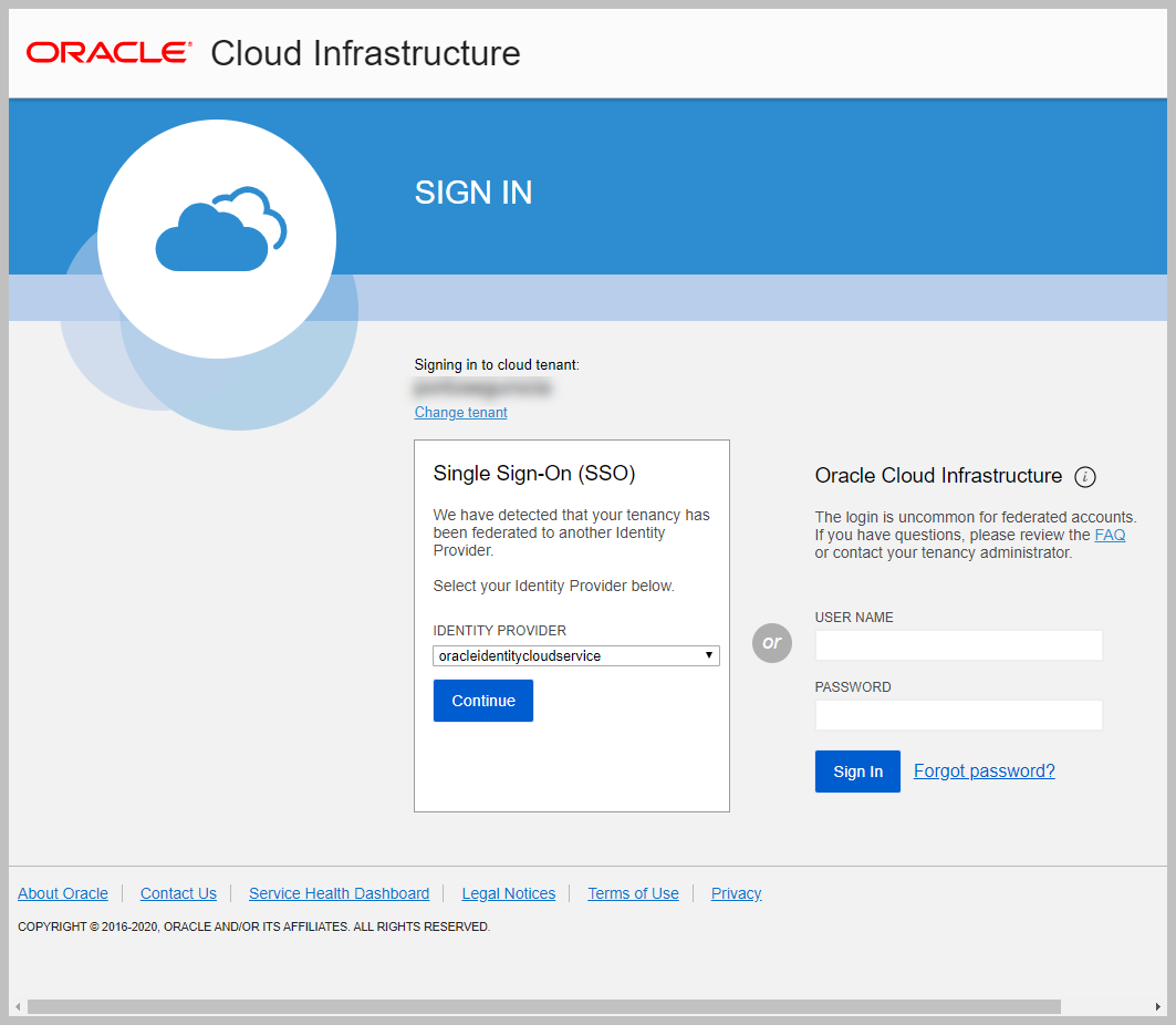 How to sign-on in OCI with external SSO — Cloud Customer Connect