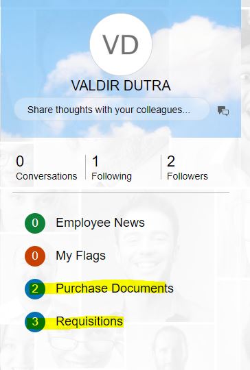Oracle Social Network by Purchase Documents and Requisitions — Cloud ...