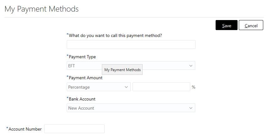 Unable to update Bank Name and Branch Name throguh ESS personal Payment ...