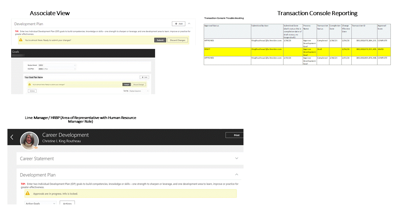 Goals Transaction Status of Draft - customize message — Cloud Customer Connect