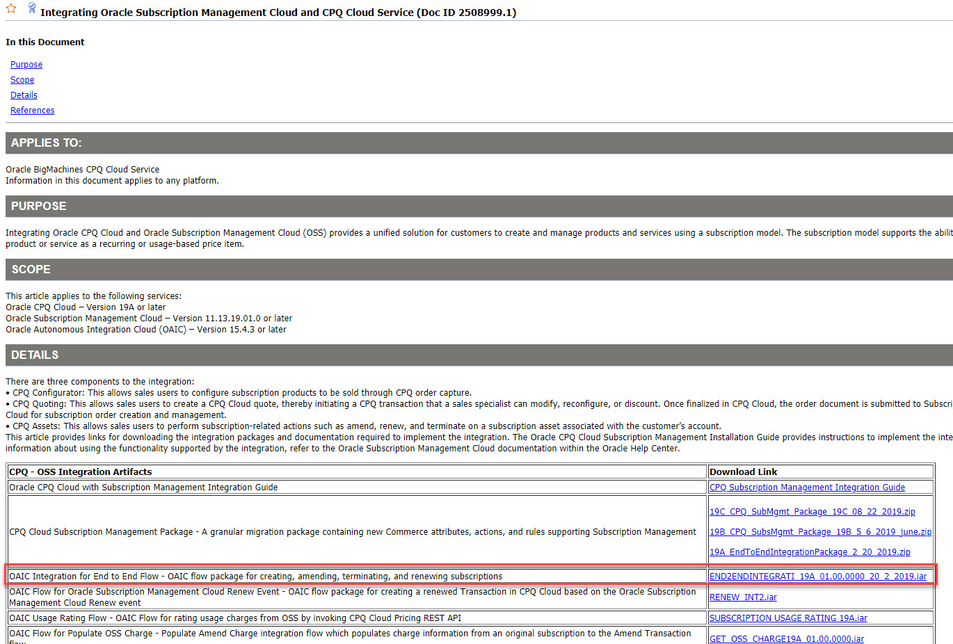 OAIC Flow package to create Subscription - Service Level Agreement line ...