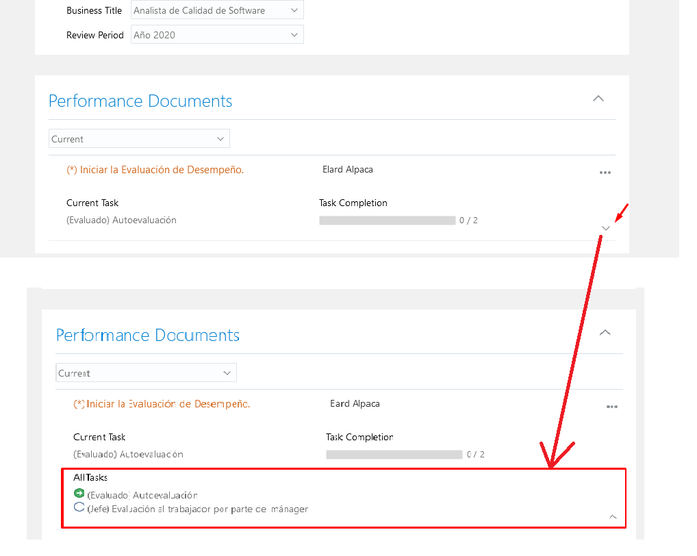 How To Auto expand Performance Tasks Customer Connect